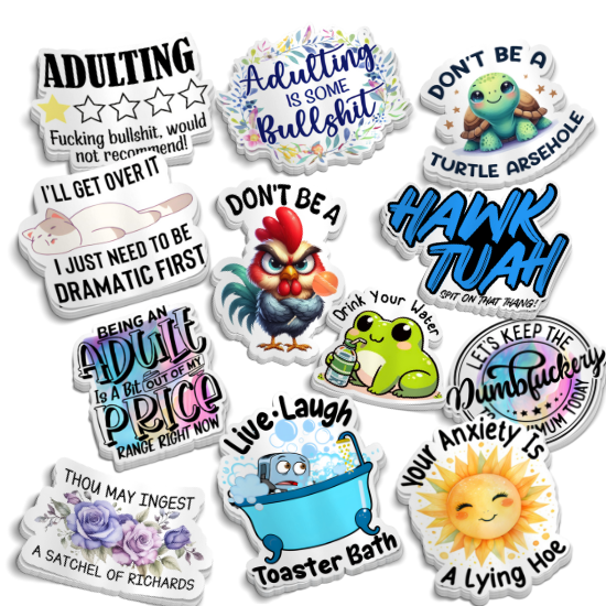 Funny Stickers for Adults – Sarcastic & Inappropriate Vinyl Stickers ...