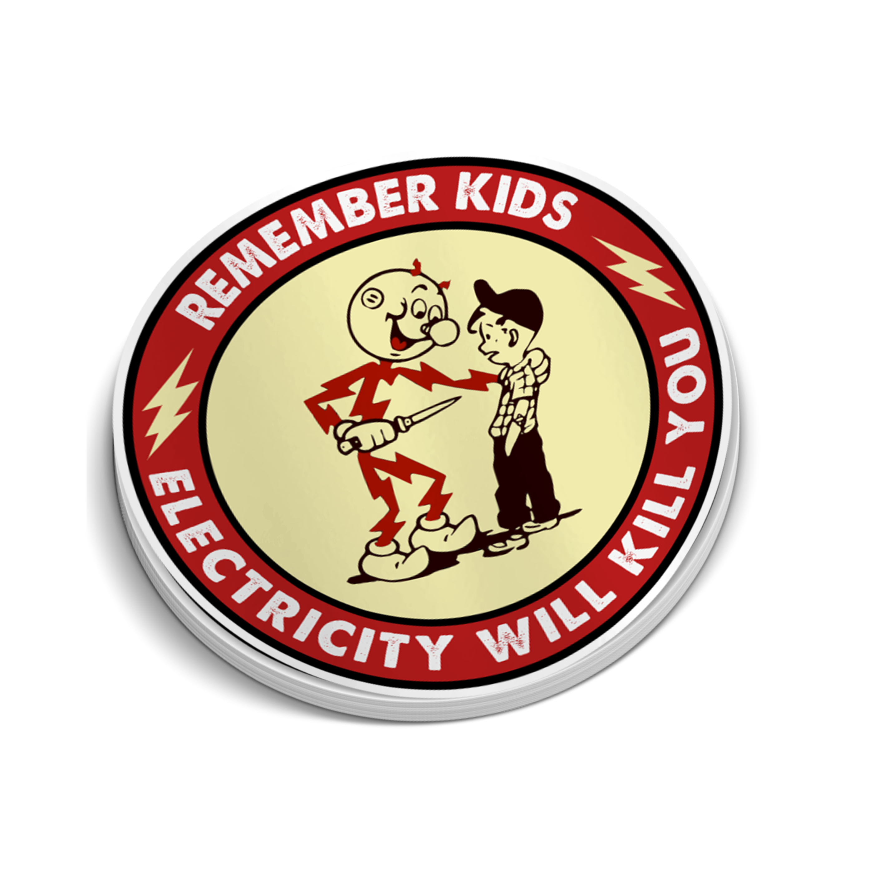 Reddy Kilowatt Sticker - Hard Hat Sticker – Vinyl Chaos Design Co.
