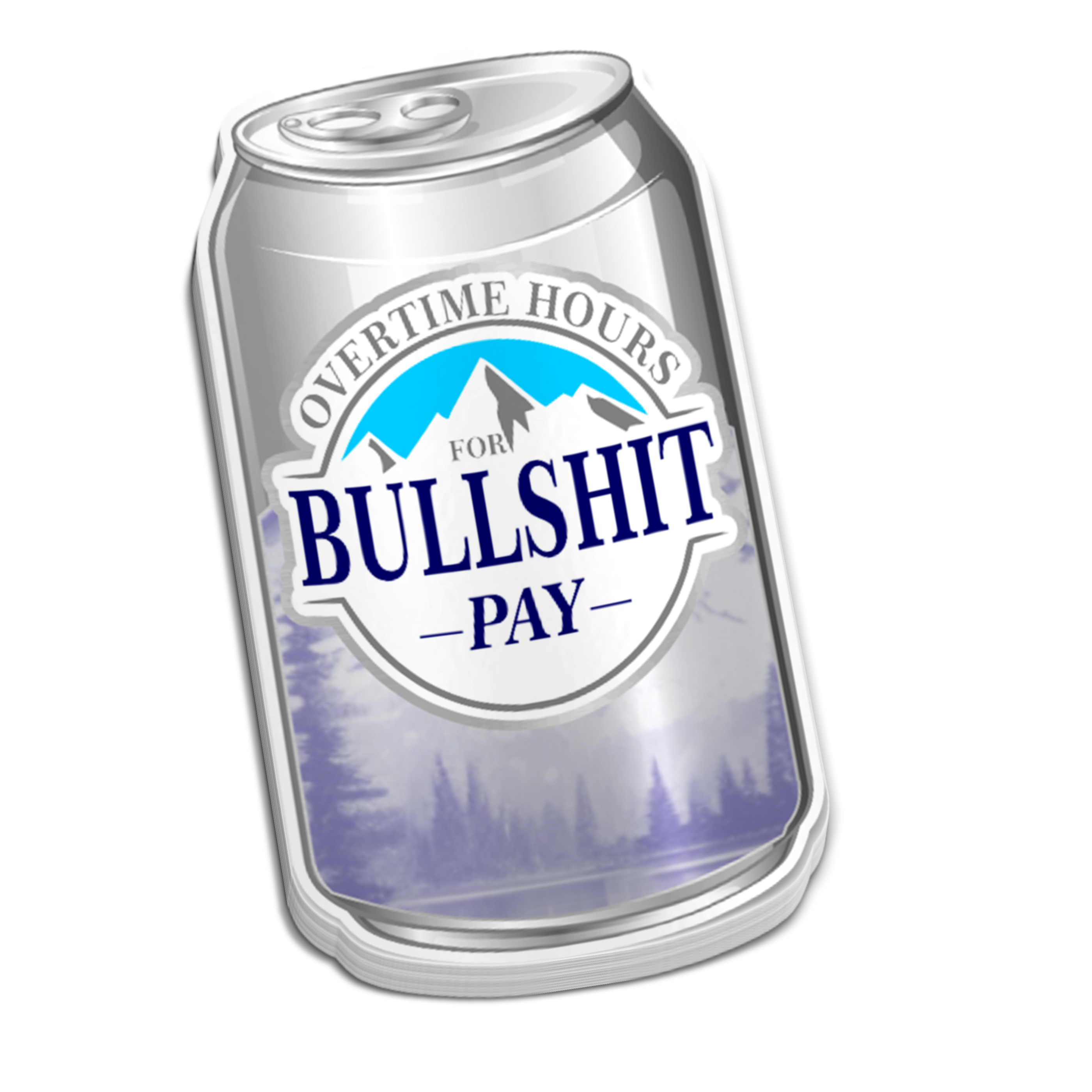 Overtime Hours For Bullshit Pay Sticker - Hard Hat Stickers – Vinyl ...