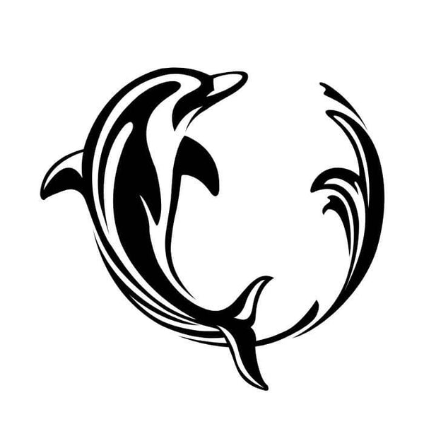 Dolphin Car Decal - Window Decal – Vinyl Chaos Design Co.