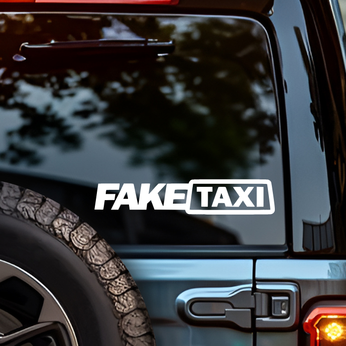 Fake Taxi Funny Car Decal - Hilarious & Weatherproof Decal – Vinyl ...