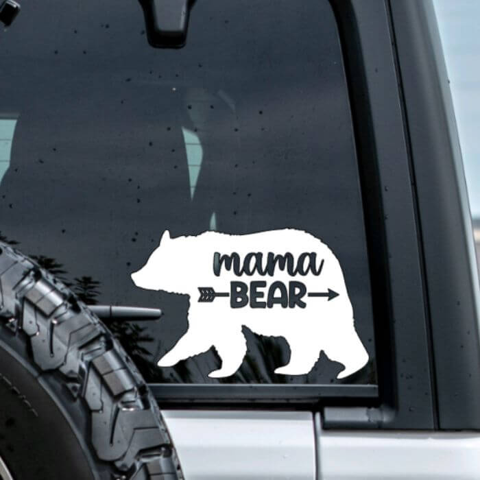 Mama Bear Car Decal - Window Decal