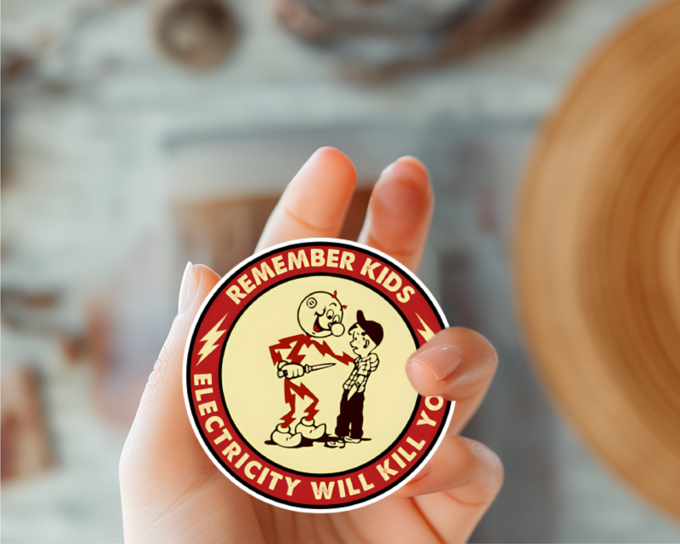 Reddy Kilowatt Sticker - Hard Hat Sticker – Vinyl Chaos Design Co.